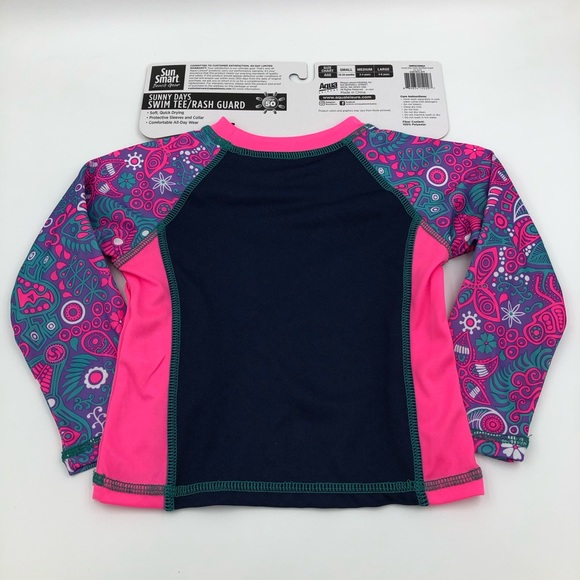 SUN Smart | Swim | Sun Smart Swim Tee Rash Guard Top For Girls | Poshmark